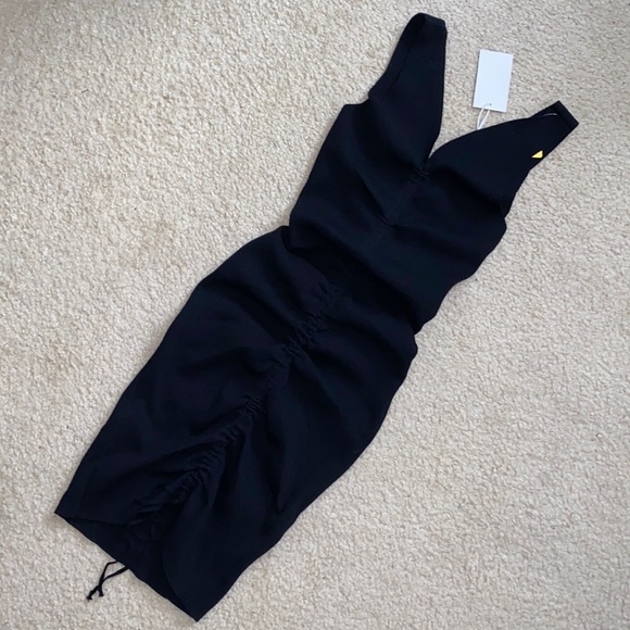 Dresses | Black Scrunched Dress | Poshmark